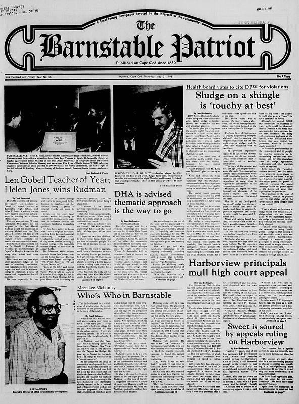 Barnstable Patriot. May 21, 1981 - Digital Commonwealth