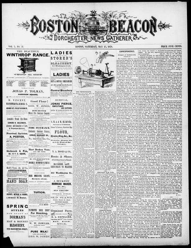 The Boston Beacon and Dorchester News Gatherer, May 25, 1878 - Digital ...
