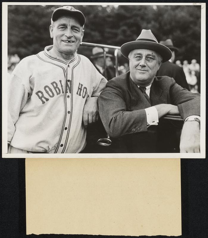 Roosevelt Sees Old Teammate on Visit to Home Town. President Roosevelt ...