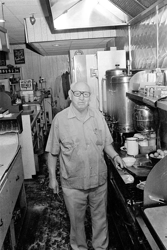 Sam Pressman at the deli - Digital Commonwealth