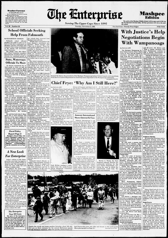 The Mashpee Enterprise. November 03, 1992 - Digital Commonwealth