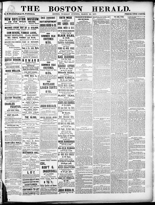 The Boston Herald. March 20, 1877 - Digital Commonwealth