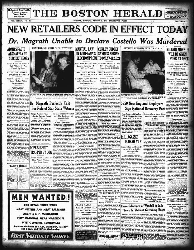 Boston Herald. August 01, 1933 - Digital Commonwealth