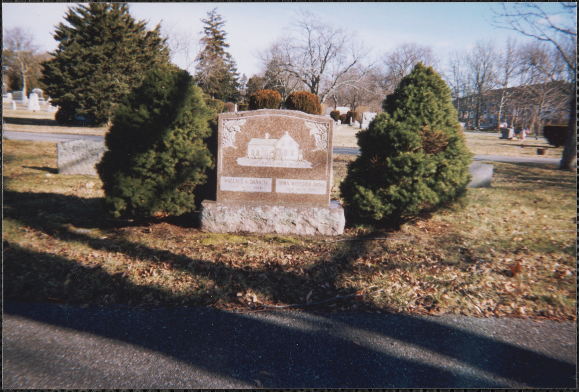 Wallace and Irma Dana's gravestone, Pine Grove Cemetery, South Yarmouth ...