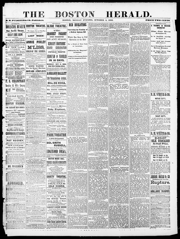 The Boston Herald. October 04, 1880 - Digital Commonwealth
