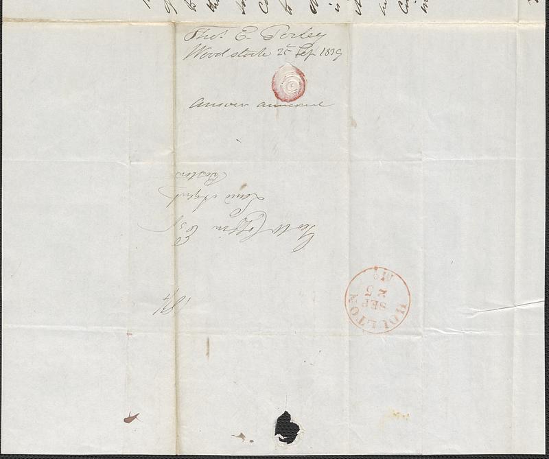 Thomas E. Perley to George W. Coffin, 25 September 1839 - Digital ...