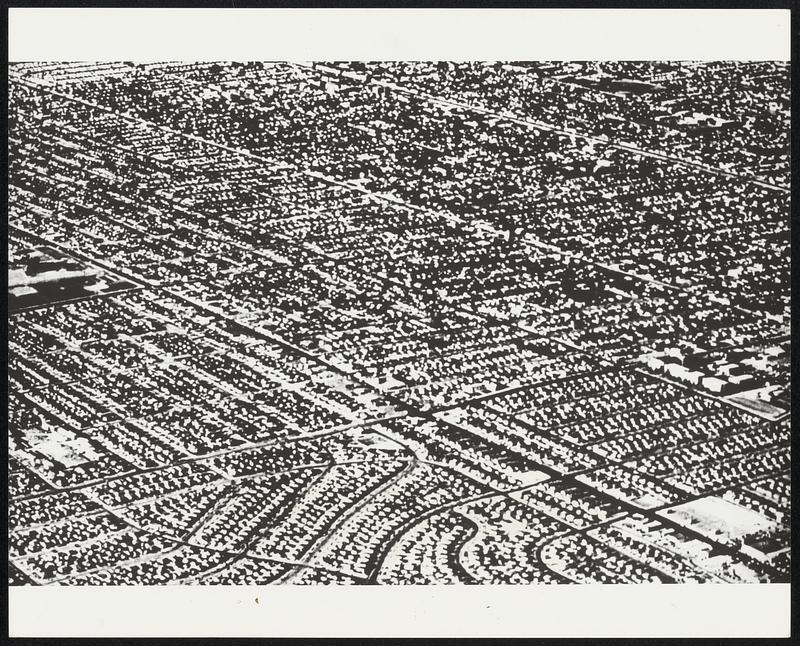"A Suburban Development in the United States." - Digital Commonwealth