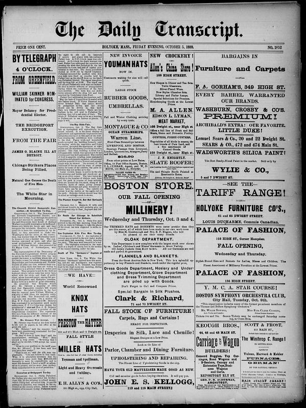 The Daily Transcript. October 05, 1888 - Digital Commonwealth