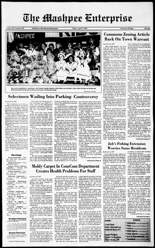 The Mashpee Enterprise. April 03, 1998 - Digital Commonwealth