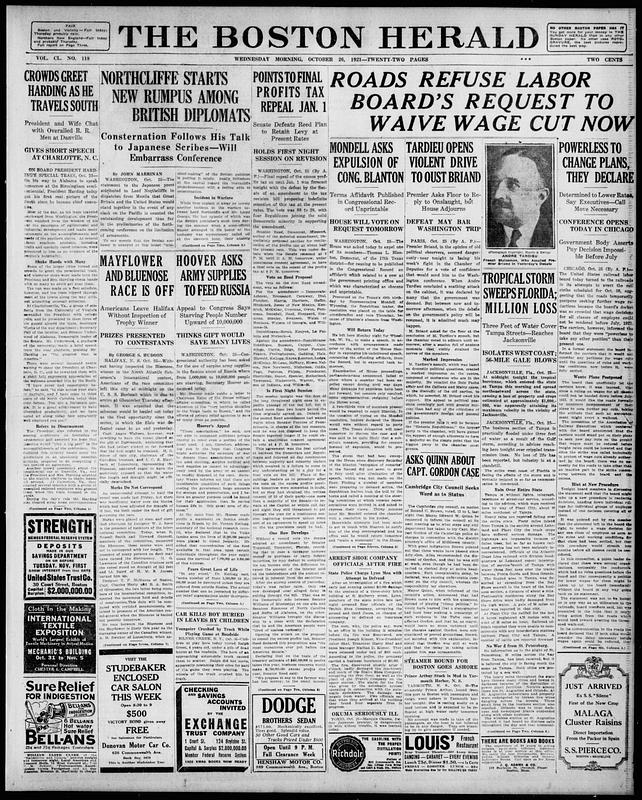 Boston Herald. October 26, 1921 - Digital Commonwealth