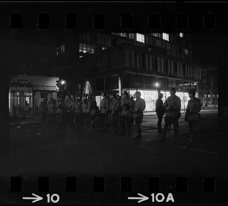 Harvard Square anti-war riot: State troopers line up on Massachusetts ...