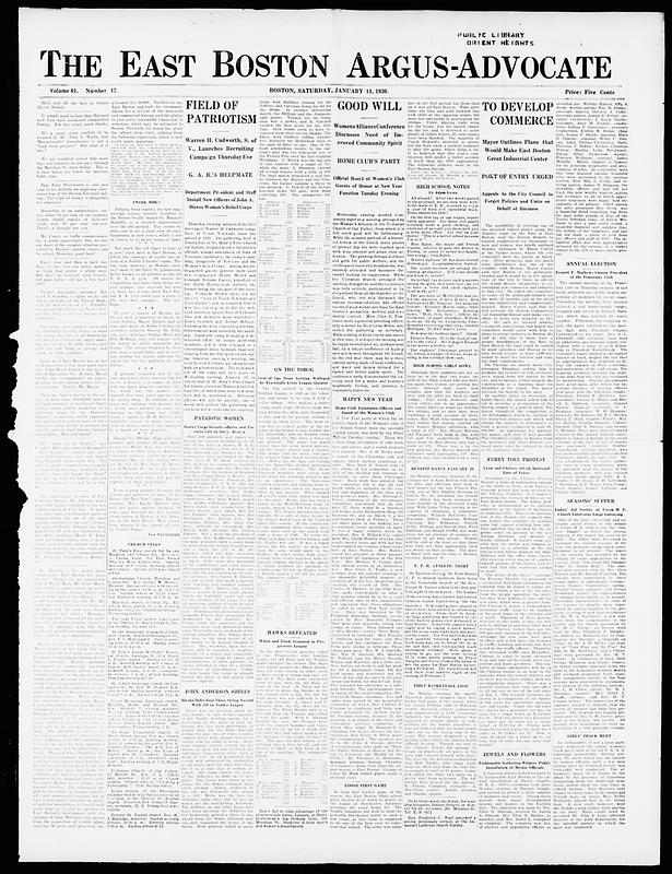 East Boston Argus-Advocate - Digital Commonwealth