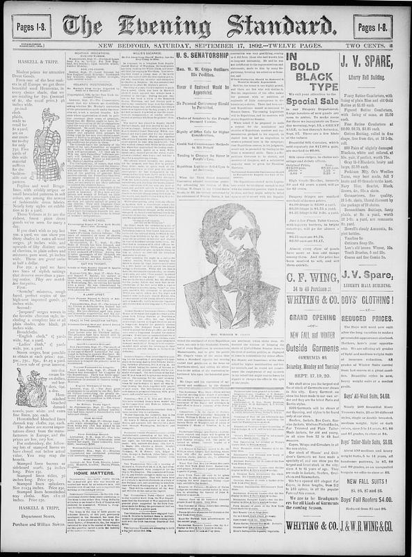 Evening Standard. September 17, 1892 - Digital Commonwealth