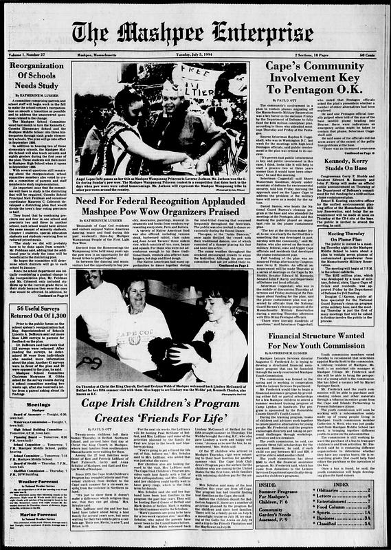 The Mashpee Enterprise. July 05, 1994 - Digital Commonwealth