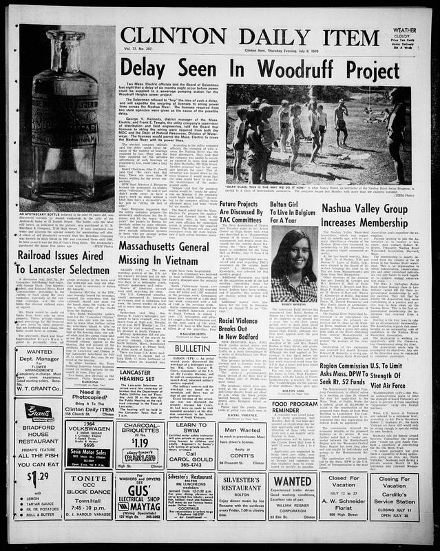 Clinton Daily Item. July 09, 1970 - Digital Commonwealth