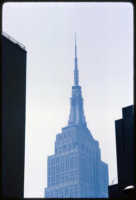 Spire of Empire State Building, Manhattan, New York - Digital Commonwealth