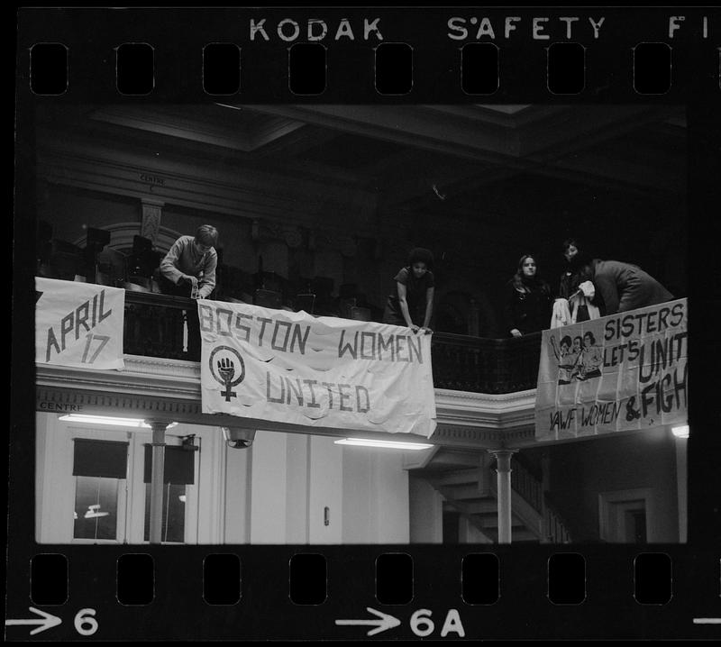 Beginning of a feminist rally at Radcliffe College, Cambridge - Digital ...