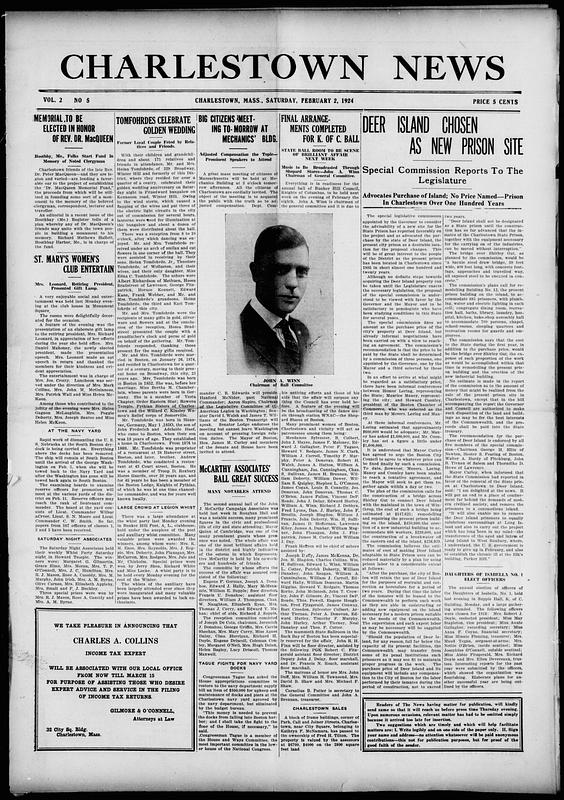 The Charlestown News. February 02, 1924 - Digital Commonwealth