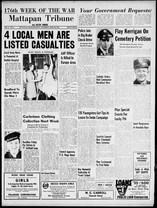 Mattapan Tribune. April 26, 1945 - Digital Commonwealth