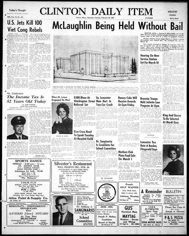 Clinton Daily Item. February 25, 1965 - Digital Commonwealth