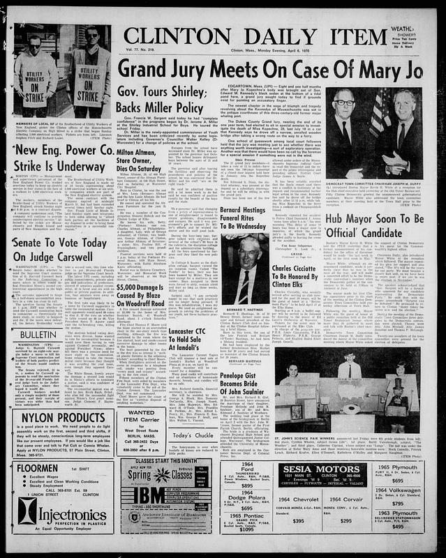 Clinton Daily Item. April 06, 1970 - Digital Commonwealth