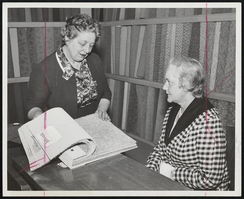 Rug Winner - Mrs. Winifred Boday, Seated, of 9 Mt. Vernon Rd., Waltham ...