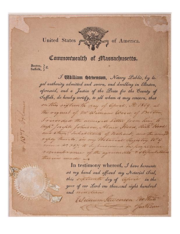 Notary public document - Digital Commonwealth