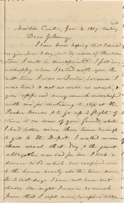 Letter from Zadoc Long to John D. Long, January 21, 1867 - Digital ...