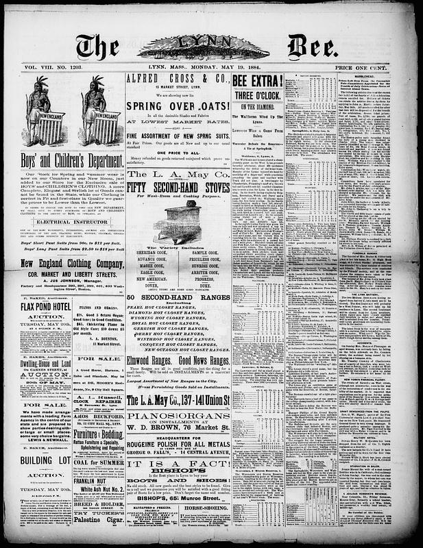 The Lynn Bee. May 19, 1884 - Digital Commonwealth