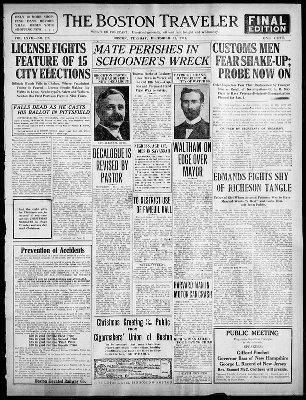The Boston Traveler. December 12, 1911 - Digital Commonwealth