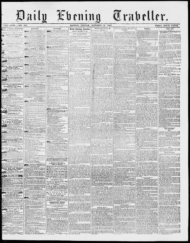 Daily Evening Traveller. October 11, 1867 - Digital Commonwealth