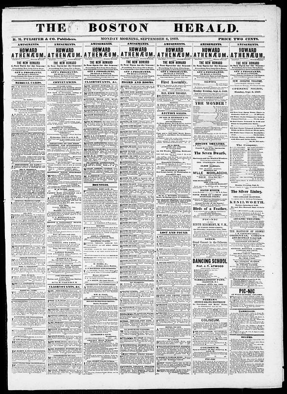 The Boston Herald. September 06, 1869 - Digital Commonwealth