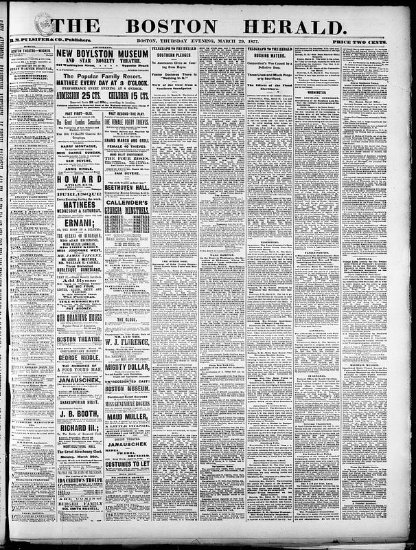 The Boston Herald. March 29, 1877 - Digital Commonwealth