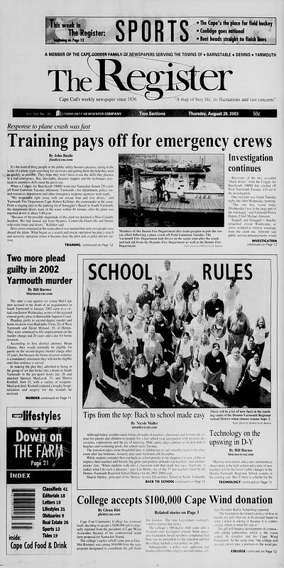 The Register. August 28, 2003 - Digital Commonwealth