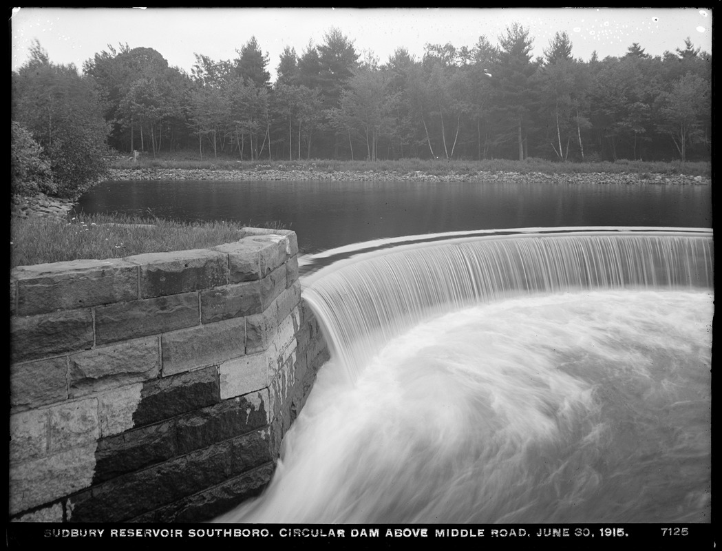 Sudbury Department, Sudbury Reservoir, Circular Dam above Middle Road ...