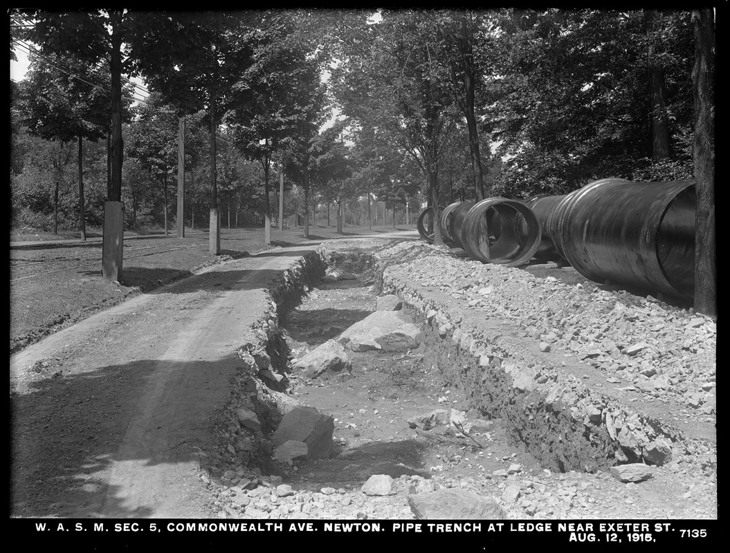 Distribution Department, Weston Aqueduct Supply Mains, Section 5, pipe ...