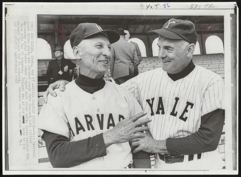 Rival Coaches Retire--Yale baseball coach Ethan, and Harvard coach Norm ...