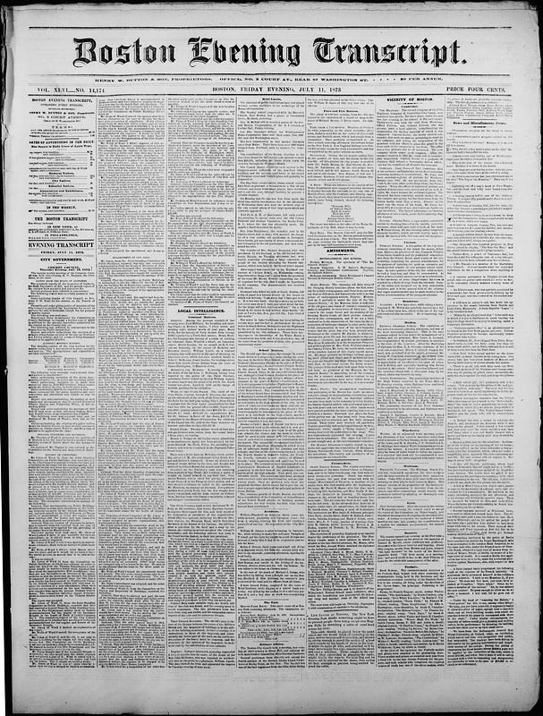 Boston Evening Transcript - Digital Commonwealth