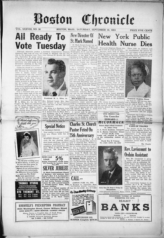 Boston Chronicle. September 19, 1953 - Digital Commonwealth