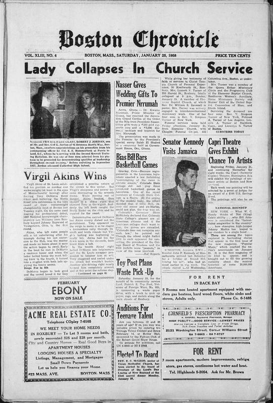 Boston Chronicle. January 25, 1958 - Digital Commonwealth