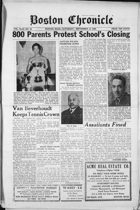 Boston Chronicle. September 13, 1958 - Digital Commonwealth
