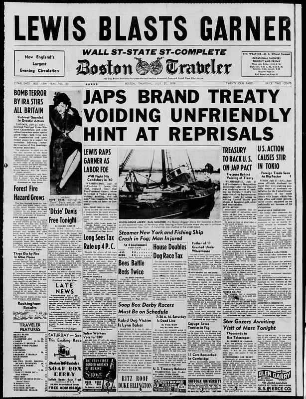 The Boston Traveler. July 27, 1939 - Digital Commonwealth