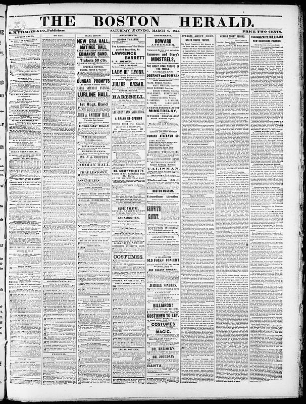 The Boston Herald. March 06, 1875 - Digital Commonwealth