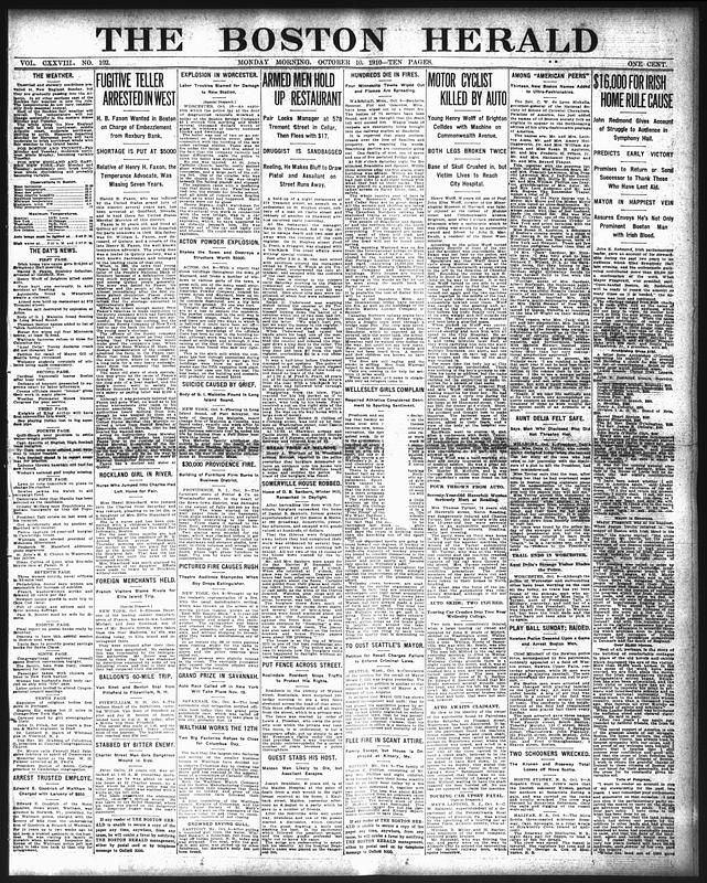 The Boston Herald. October 10, 1910 - Digital Commonwealth
