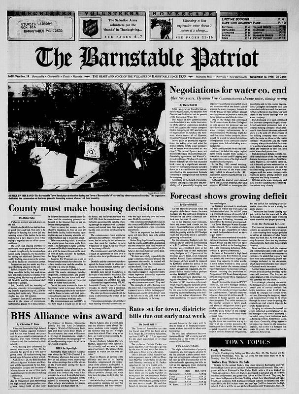 Barnstable Patriot. November 16, 1995 - Digital Commonwealth