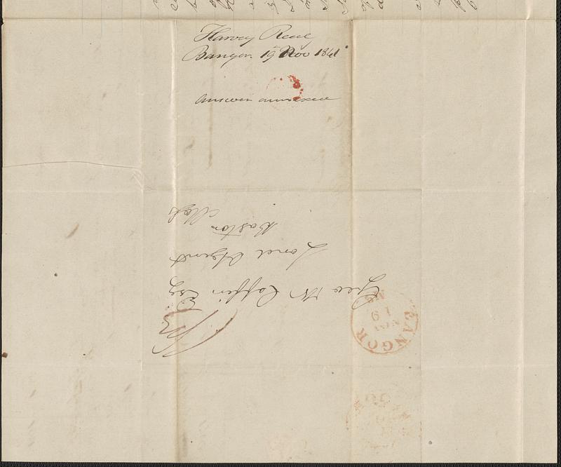 Harvey Reed to George Coffin, 19 November 1841 - Digital Commonwealth