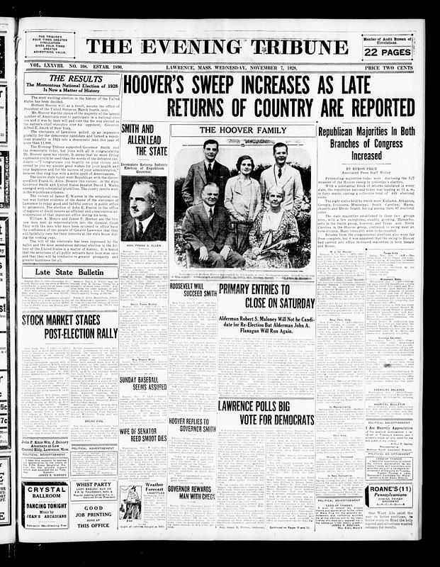 The Evening Tribune. November 07, 1928 - Digital Commonwealth