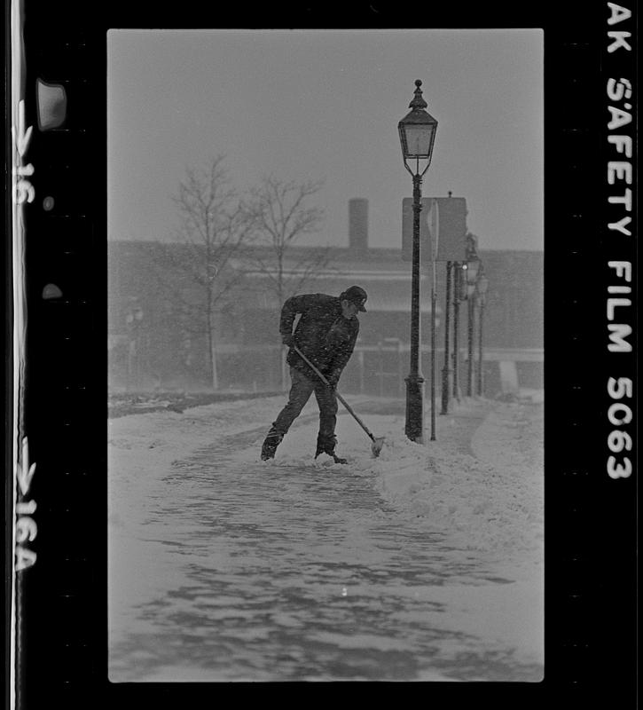 Snow storm in Market Square - Digital Commonwealth