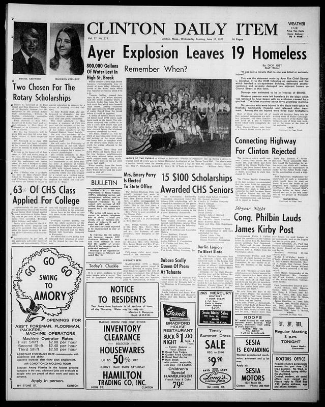 Clinton Daily Item. June 10, 1970 - Digital Commonwealth