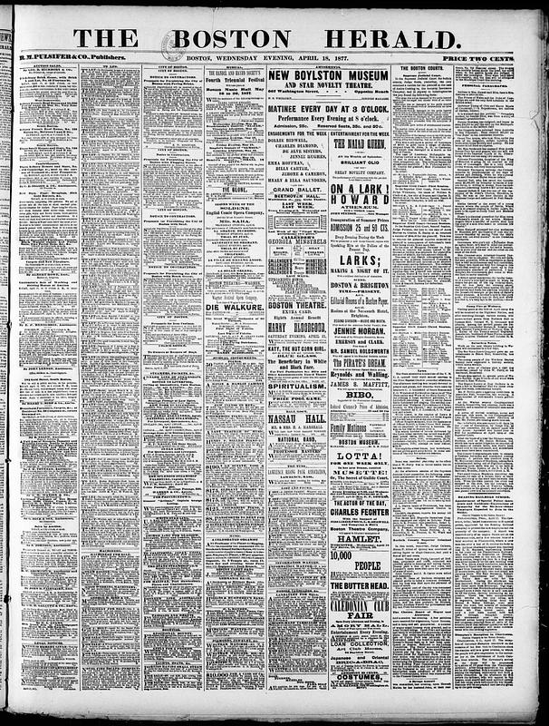 The Boston Herald. April 18, 1877 - Digital Commonwealth